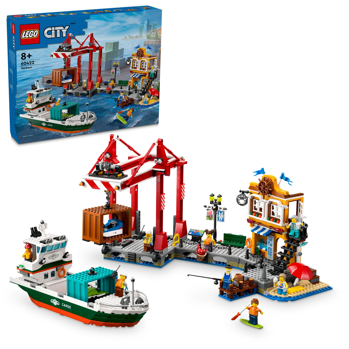 LEGO City 60422 Seaside Harbour with Cargo Ship - Brick Store NZ