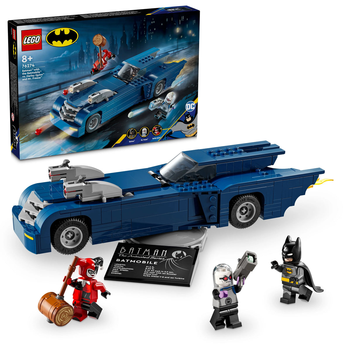 LEGO DC 76274 Batman with the Batmobile vs. Harley Quinn and Mr. Freeze ...