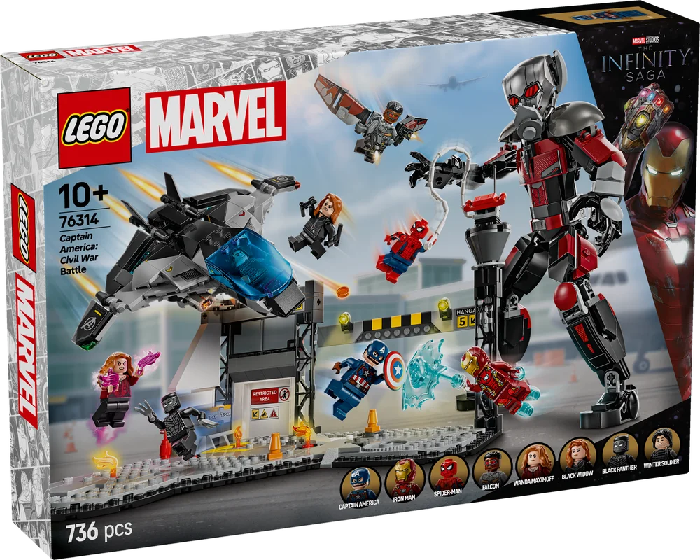 LEGO Marvel 76314 Captain America: Civil War Action Battle - Brick Store NZ